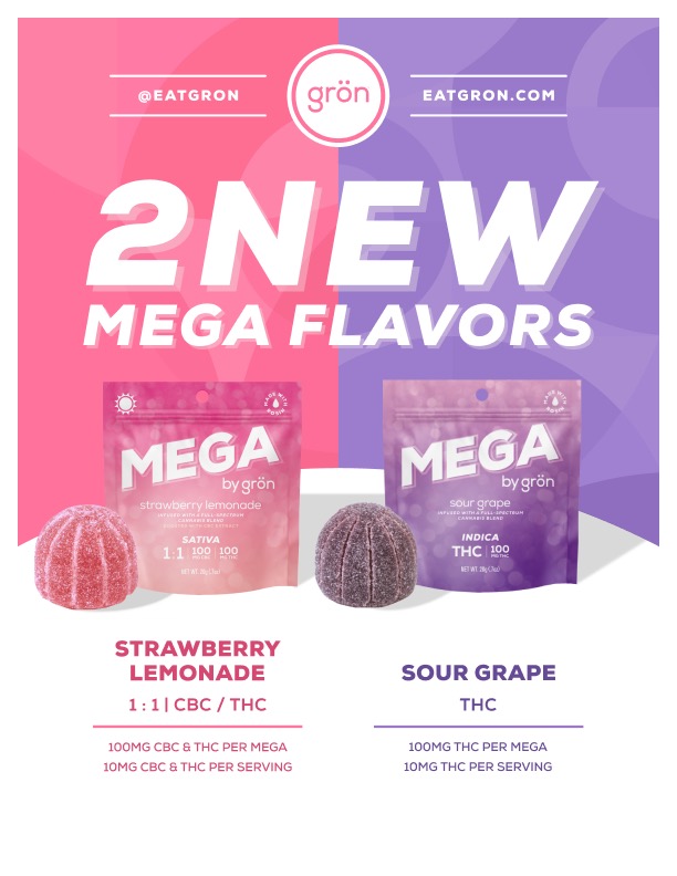 Grön Launches 2 New MEGA Flavors - Strawberry Lemonade & Sour Grape - MARY Grön Launches 2 New MEGA Flavors - Strawberry Lemonade & Sour Grape - MARY